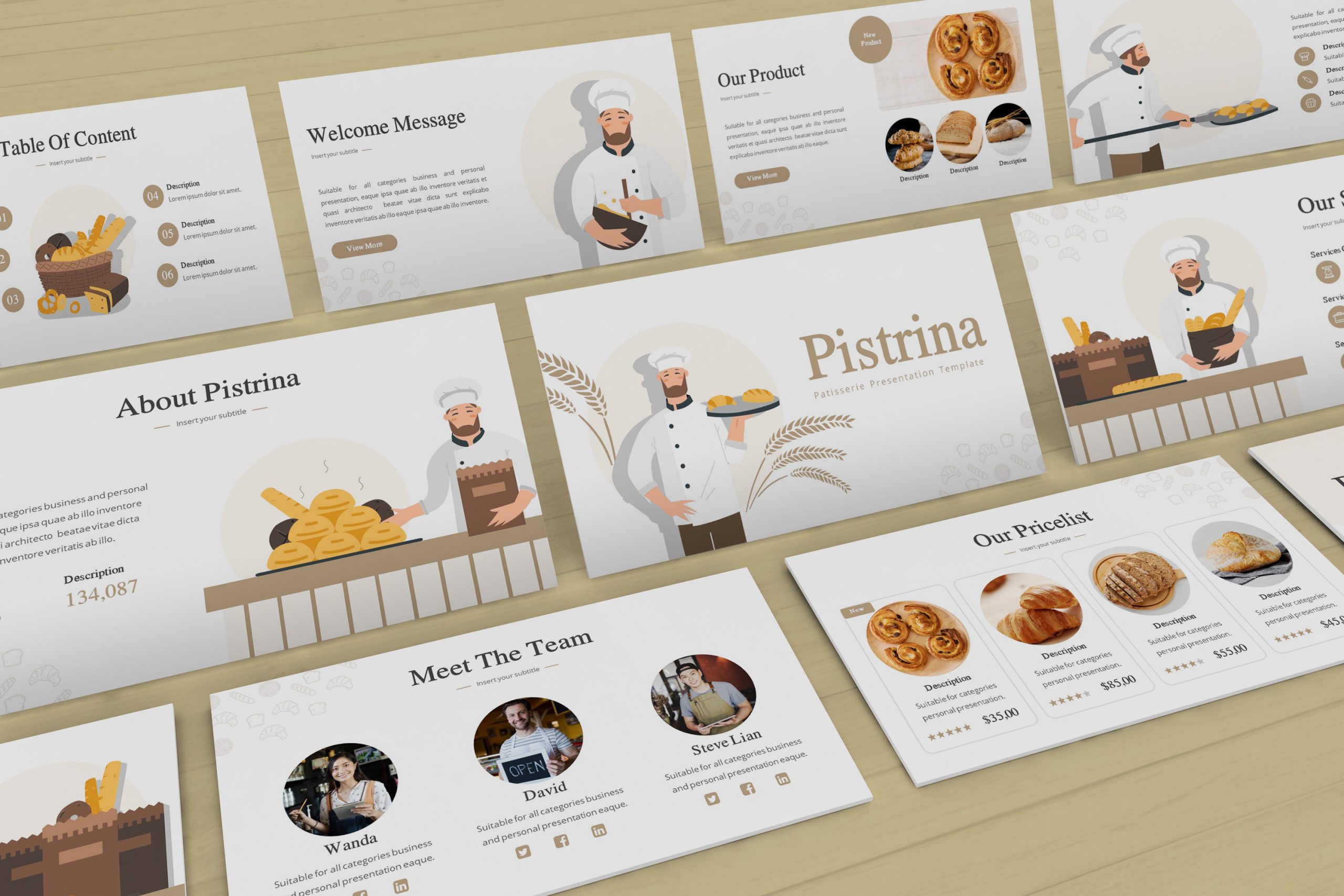 Pistrina – Pastry Presentation Template – Slide Factory
